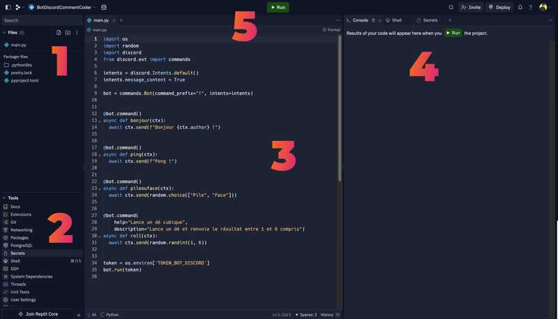 Comment créer un Bot discord.py sur Replit