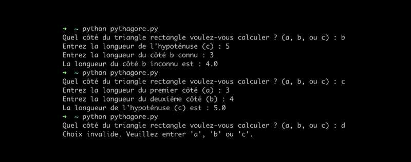 Le Théorème de Pythagore en Python | Comment Coder