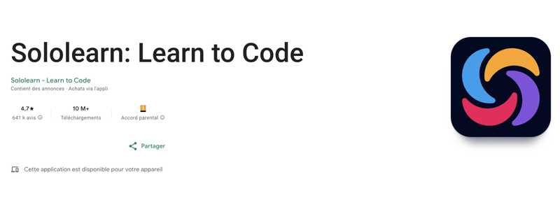 Les applications mobiles pour apprendre à coder